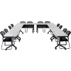 Interion® Flip-Top Training Table, 72"L x 24"W, Gray | 695220 ...