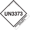 LabelMaster® UN3373 Labels with Extended Tab, 4" x 4-3/4", White/Black ...