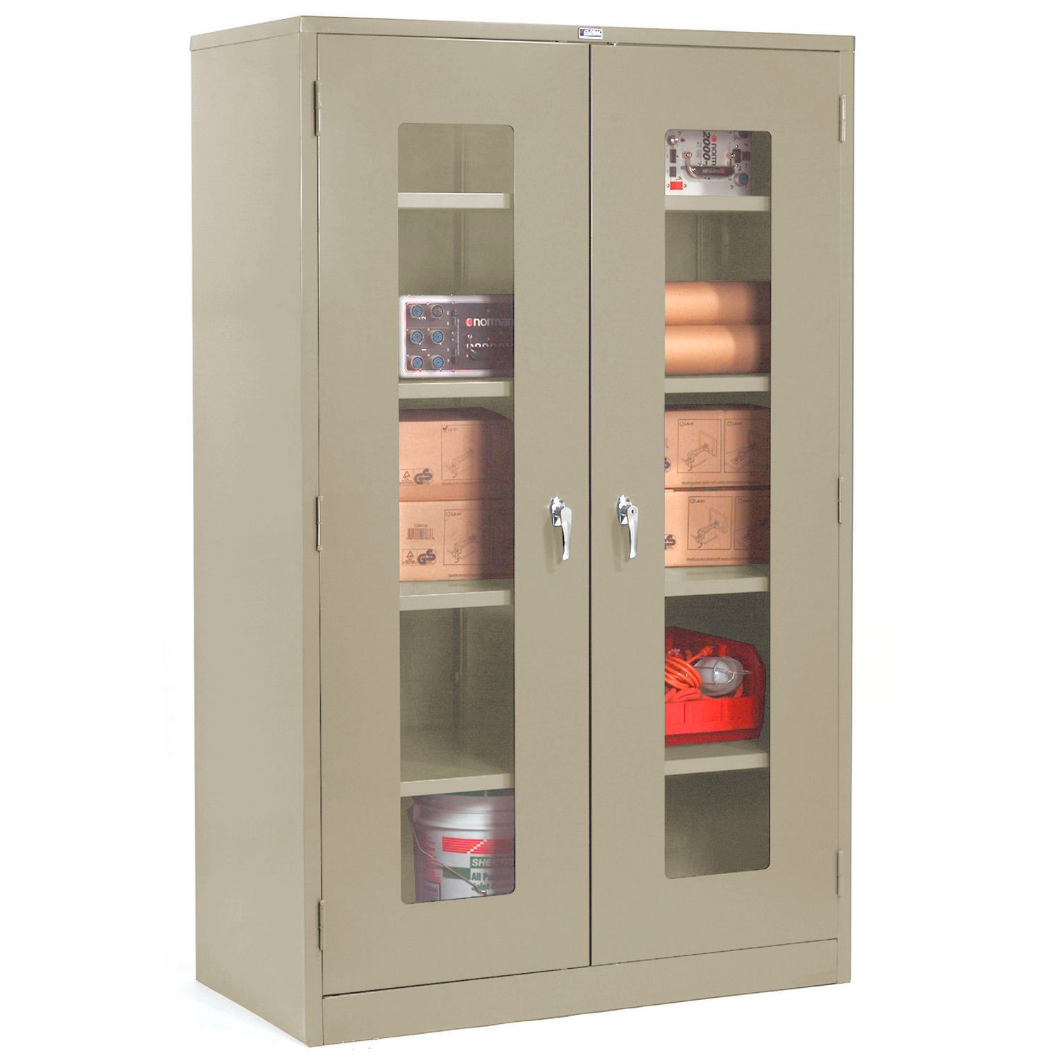 Cabinets | See Thru Door | Global™ Clear View Storage Cabinet Assembled ...