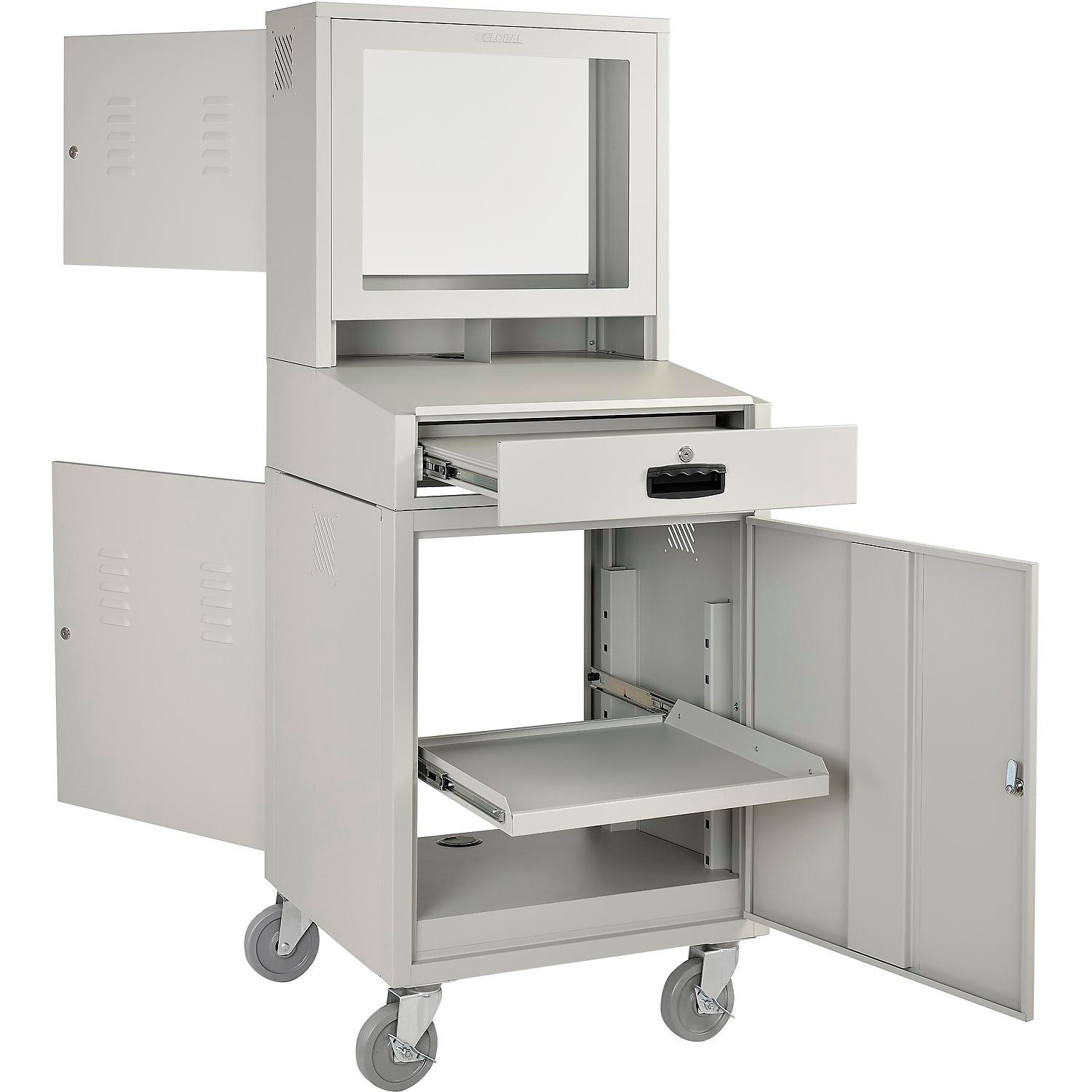 Computer Furniture | Computer Cabinets | Global Industrial™ Mobile ...