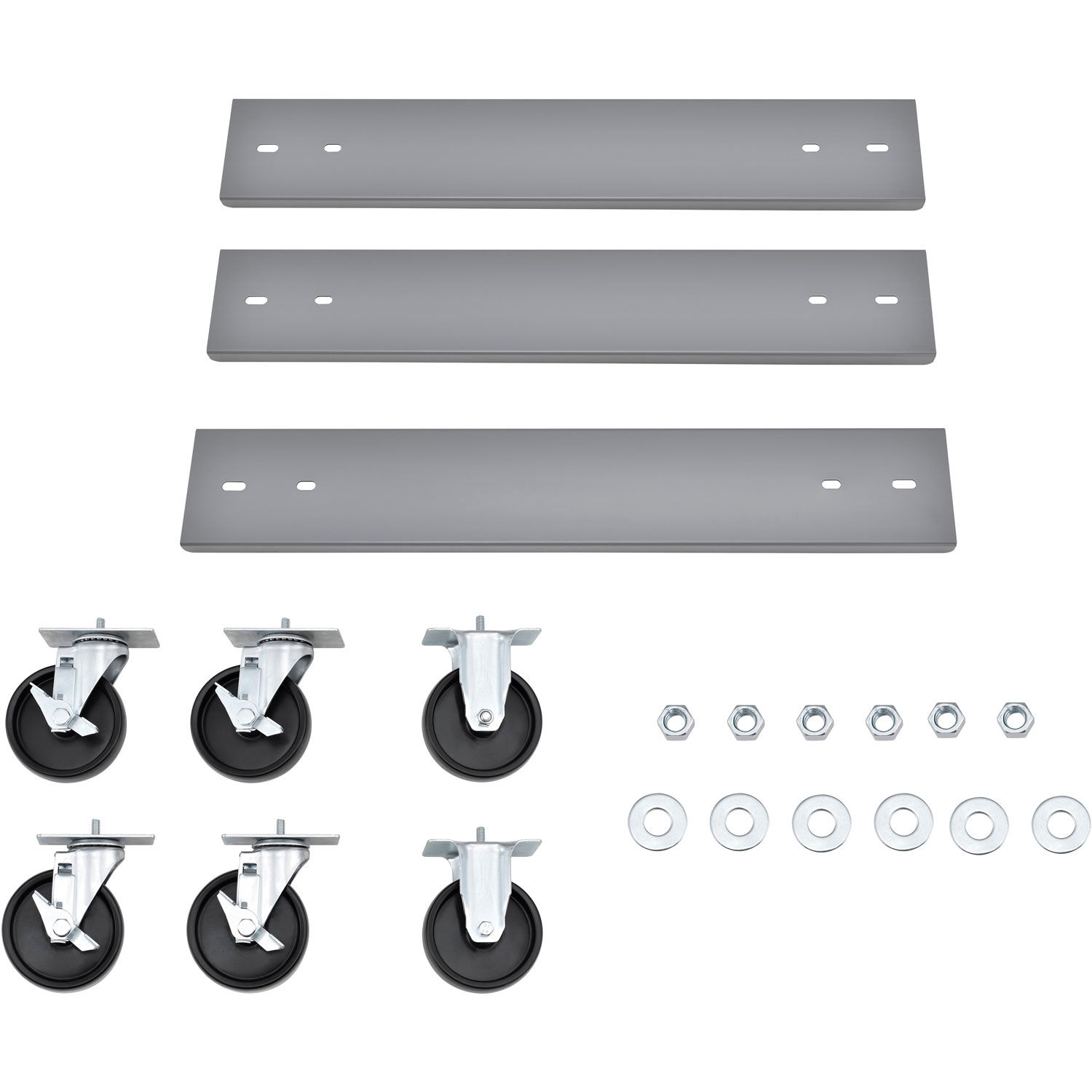 Global Industrial Caster Base Set for C-Channel Open Leg 96""W x 30 ...