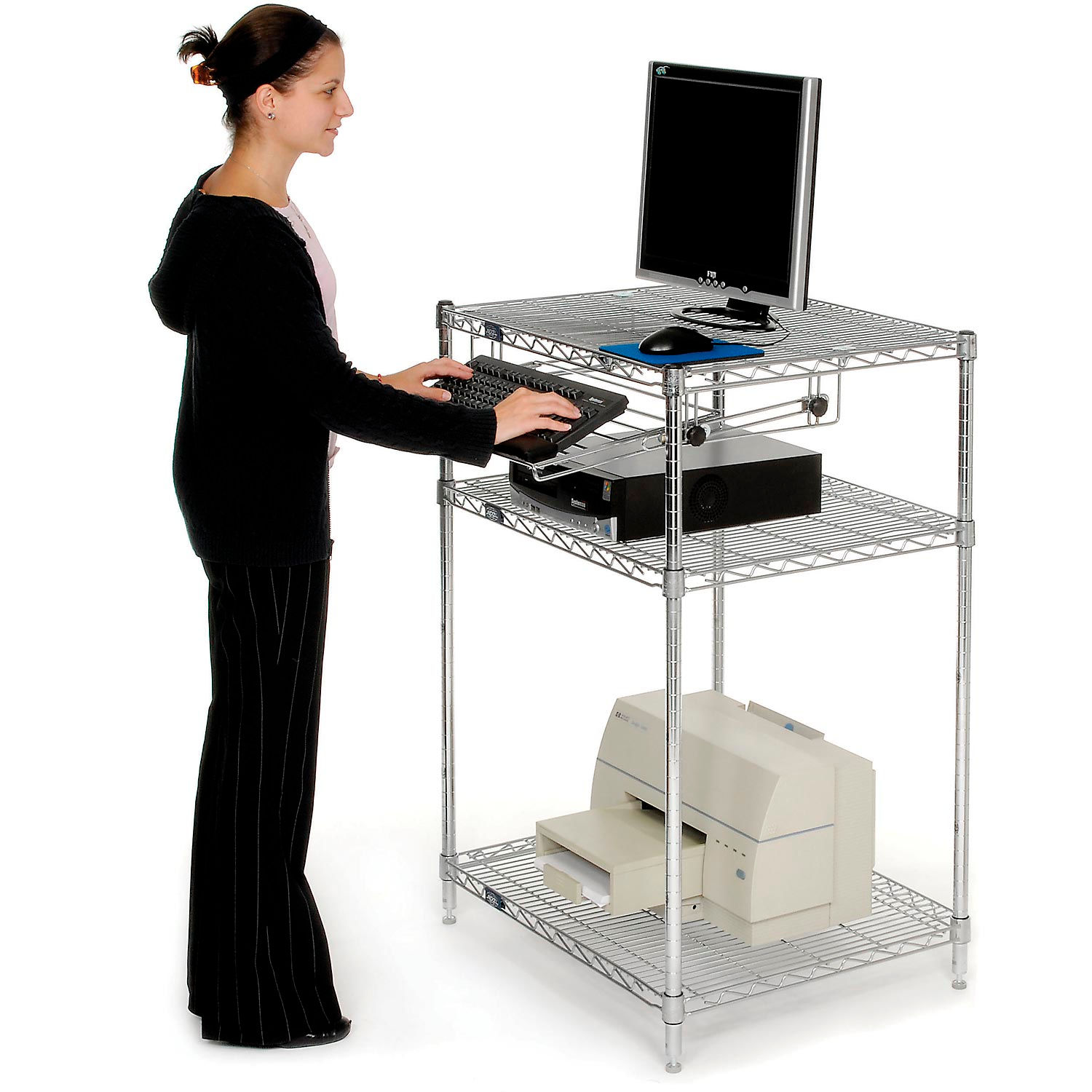 Computer Furniture Computer Desks And Workstations Nexel™ Chrome Wire