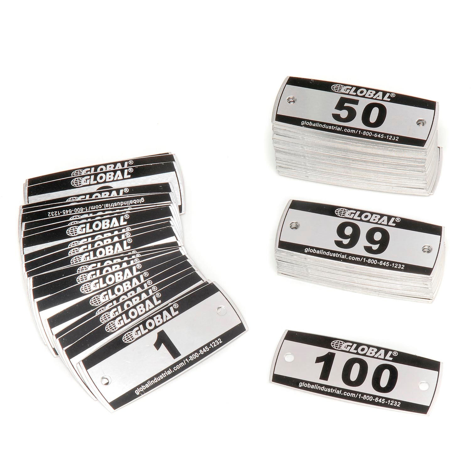 Lockers | Global Lockers | Global™ Locker Number Plate Kit - Pkg Of 100 ...