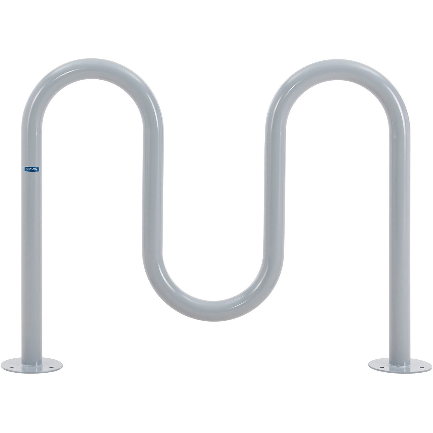 Global Industrial Deluxe Wave Bike Rack 5-Bike Capacity Flange Mount ...