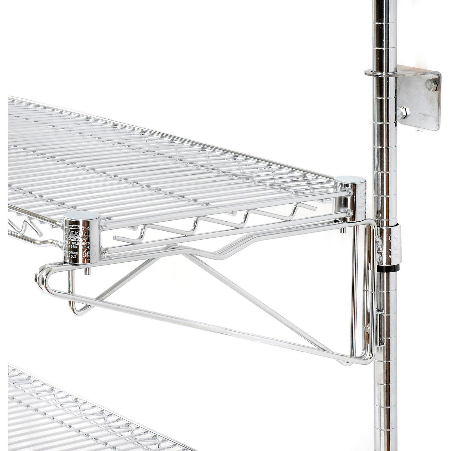 Wire Shelving Wall Mount Shelving Nexel Wall Mount Wire Shelving 24w X 14d X 34h 2 Shelf