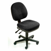 Interion® Stacking Chair With Mid Back, Plastic, Black - Pkg Qty 4 ...