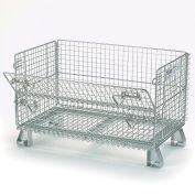 Nashville Wire Products Folding Wire Container Caster Kit For 40" x 32 ...