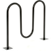 Global Industrial™ Wave Bike Rack, 7-Bike Capacity, Flange Mount, Black ...