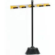 Broom Mop Holder Impact Products Black Plastic GateMate Plus™ Broom And ...