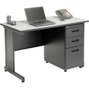 Interion® 48"W Desk - Gray | 240344GY - GLOBALindustrial.com