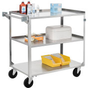 Global Industrial™ Steel Utility Cart, 400 lb. Capacity, 24"L x 16-1/4 ...