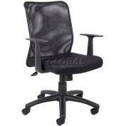 Interion® Mesh Office Chair With 25"H High Back & Adjustable Arms ...