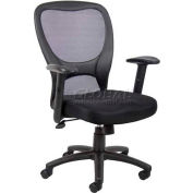 Interion® Mesh Office Chair With Mid Back & Adjustable Arms, Vinyl ...