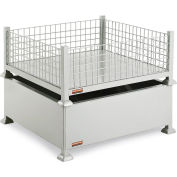 Global Industrial™ Stackable Steel Container W/Drop Gate, 48"Lx48"Wx24 ...
