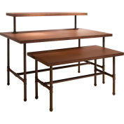 3-Tier Melamine Rectangular Table - Maple | B387500 - GLOBALindustrial.com