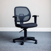 Interion® Mesh Office Chair With 25"H High Back & Adjustable Arms ...