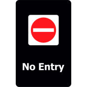 Tensabarrier® Acrylic Sign, "No Entry", 7"Wx11"H, Red/White | B206635 ...