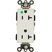 Leviton 5352-W 20A, 125V, Duplex Receptacle, White - Pkg Qty 10 ...