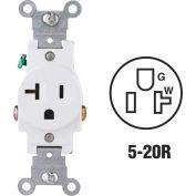 Leviton 5821-I 20A, 250V, NEMA 6-20R, 2P, 3W, Single Recpt., Grounding ...