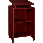 Interion® Mobile Podium / Lectern in Mahogany Finish | 248630MH ...