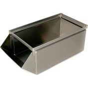 Stackbin® Steel Sectional Hopper Bin, 4 Compartments, 37"W x 18-3/4"D x 7-1/2"H, Black | B496700 ...