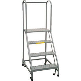P.W. Platforms 3-Step Rolling Ladder , Perforated, 30" Step Width ...
