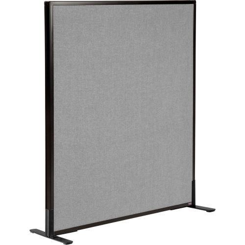 Interion Freestanding Office Partition Panel, 36-1/4"W x 42"H, Gray - Zuma