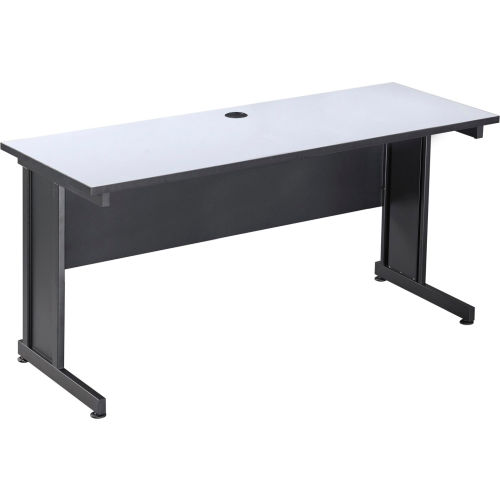 Interion Rectangular Laminate Desk, 72", Gray