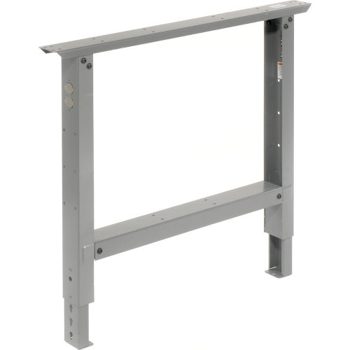 Global Industrial Adjustable Height Steel C Channel Leg for Workbench 36 D Gray Each