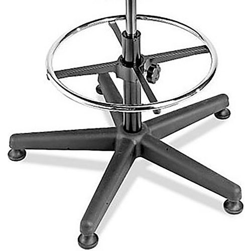Interion 5-Way Black Adjustable Ergonomic Stool With Arms - Office ...
