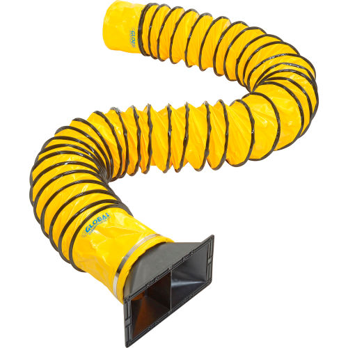 8" Dia. Air Outlet Duct Kit For Global Industrial Air Scrubber, 16'L - Zuma
