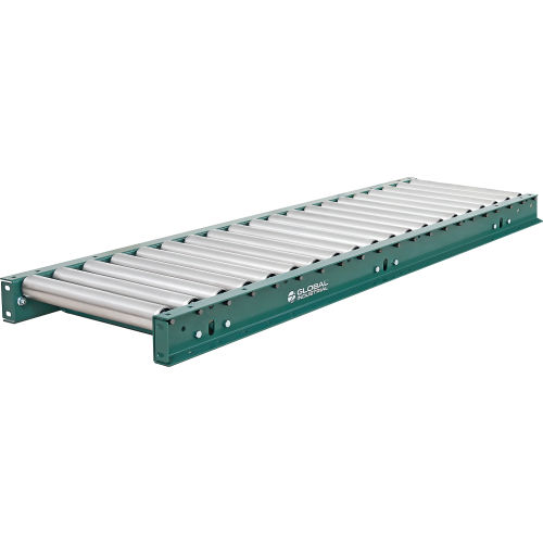 24"W Heavy Duty Gravity Roller Conveyor, 5'L, 3" Roller Centers - Zuma