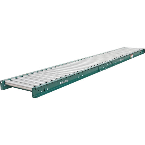 18"W Heavy Duty Gravity Roller Conveyor, 10'L, 4-1/2" Roller Centers
