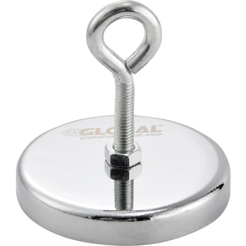 Ceramic Hang-It Magnet w/ Attached Eyebolt, 35 Lbs. Pull, 6/Pack - Zuma