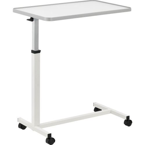Heavy Duty Overbed Table With H-Base, White Laminate Tabletop - Zuma
