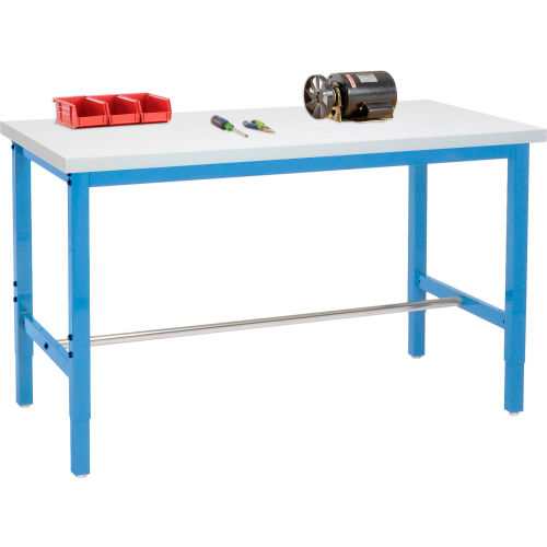 72 x 30 Adjustable Height Workbench Square Tube Leg - ESD Square Edge ...
