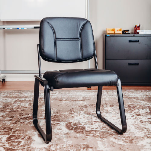 Interion Armless Vinyl Reception Chair