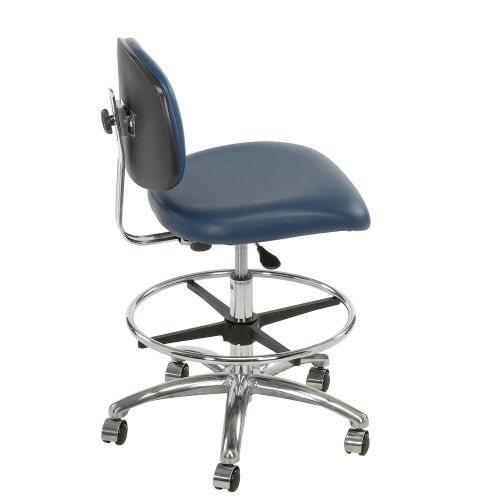 Interion® Clean Room Stool - Vinyl - Imperial Blue | 695539BL ...