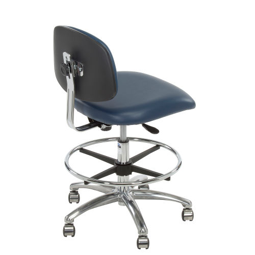 Interion® Clean Room Stool - Vinyl - Imperial Blue | 695539BL ...