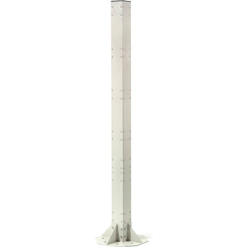 81"H Steel Post with Fixed Base - Beige