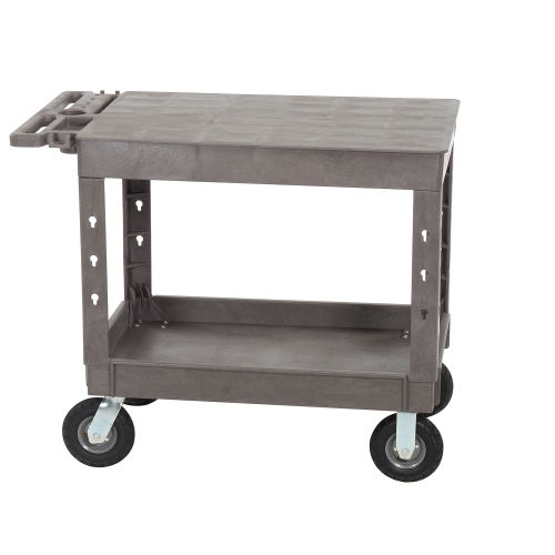Global Industrial™ Flat Top Utility Cart w/2 Shelves, 44"L x 25-1/2"W x ...