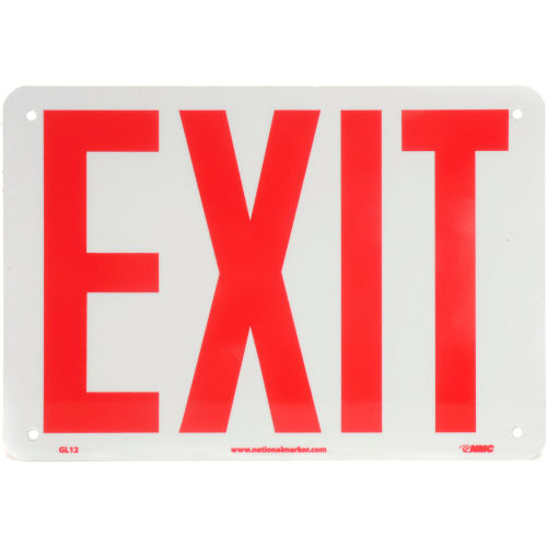 Glo-Brite Exit Sign - Rigid Plastic - Zuma