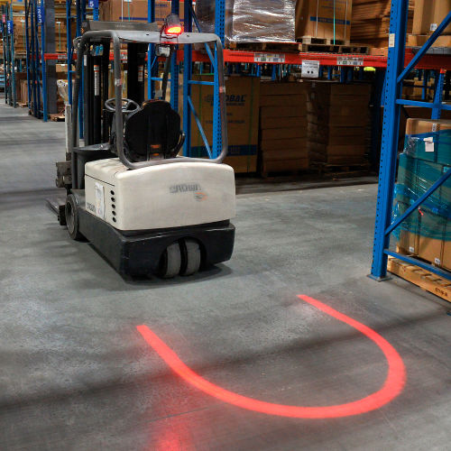 LED Forklift Safety Warning Light With Arc Beam Pattern