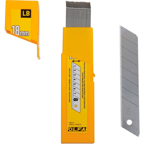 OLFA LB-50B 18MM Heavy Duty Silver Snap-Off Blade (50 Pack) - Zuma