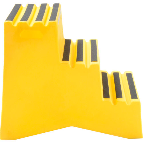 3 Step Plastic Step Stand - Yellow 20"W x 33-1/2"D x 28-1/2"H - ST-3 YEL