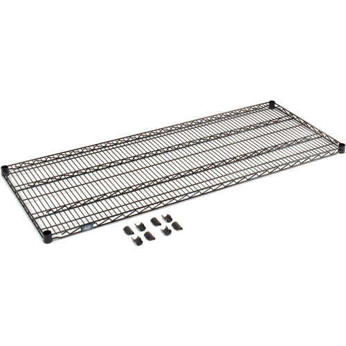 Nexel S2448B Black Epoxy Wire Shelf 48"W x 24"D