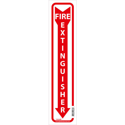 Fire Extinguisher Sign, 18x4, Pressure Sensitive Vinyl - Zuma
