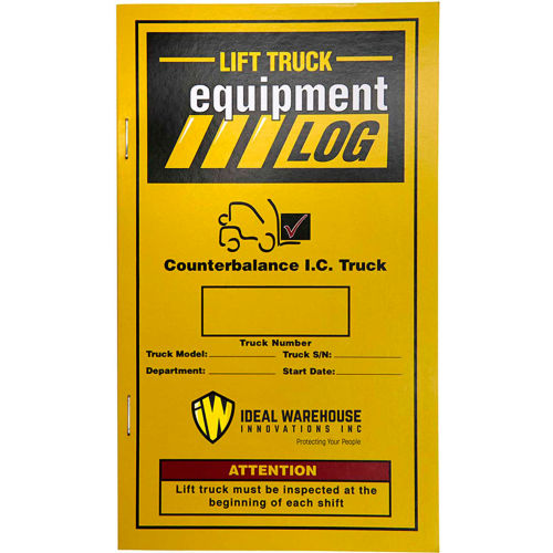 Replacement Log Book 70-1065 for Ideal Warehouse Propane Counterbalance ...