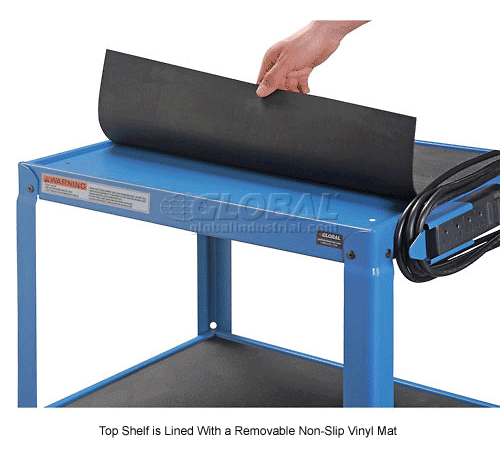 Global Industrial™ Steel Audio Visual & Instrument Cart - Blue