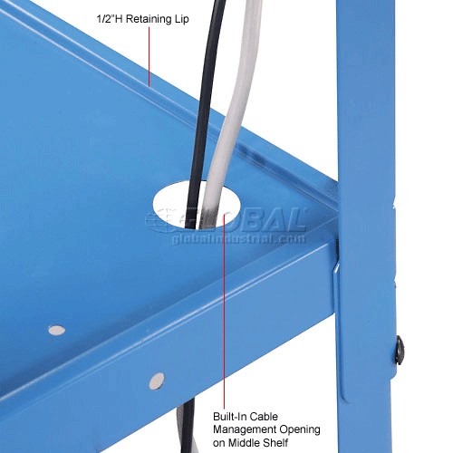Global Industrial™ Steel Audio Visual & Instrument Cart - Blue